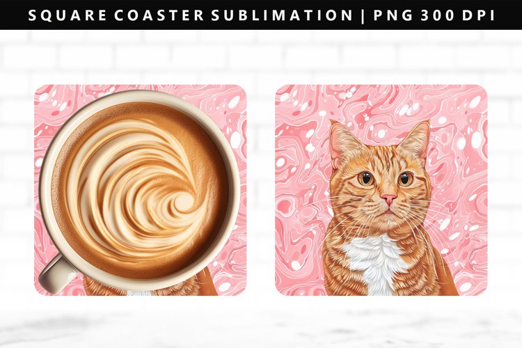 Colored Cats Square Coaster Design | Square (4901800)