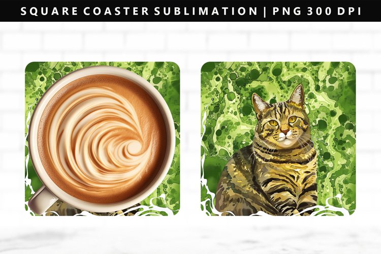 Colored Cats Square Coaster Design | Square (4901818)