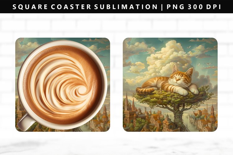 Colored Cats Square Coaster Design | Square (4901853)