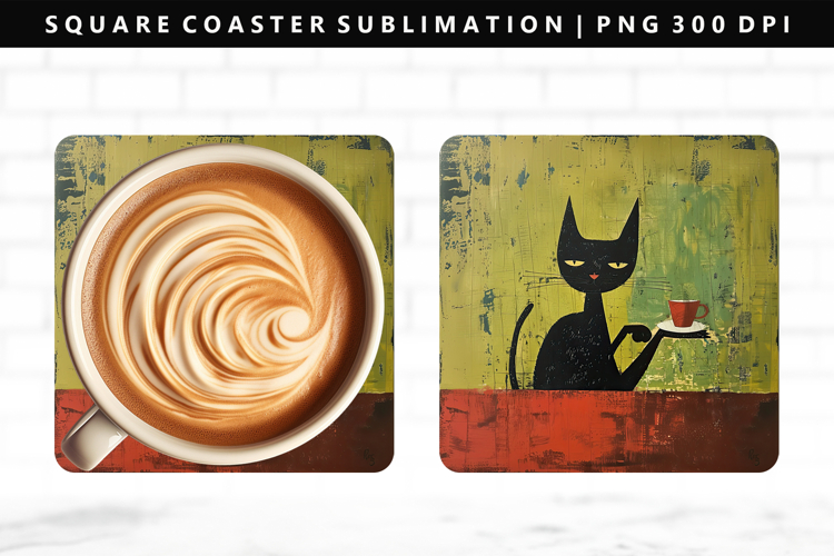 Colored Cats Square Coaster Design | Square (5266549)