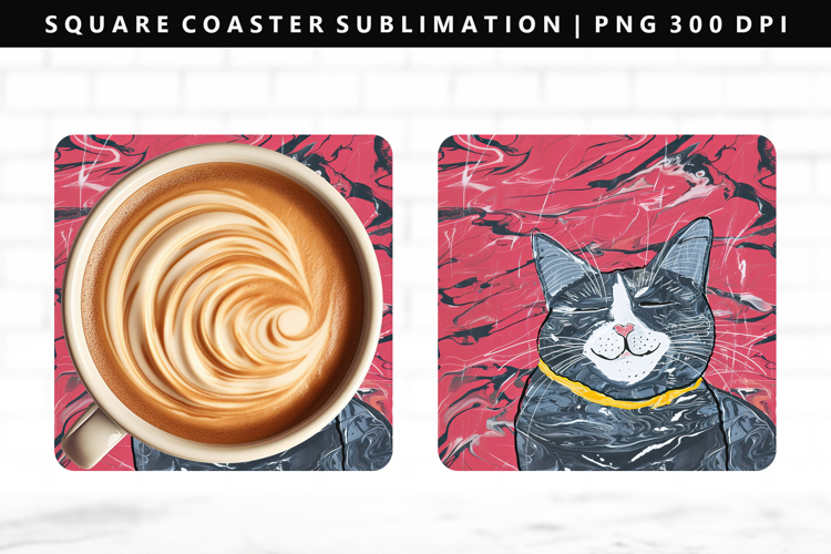 Colored Cats Square Coaster Design | Square (5266569)