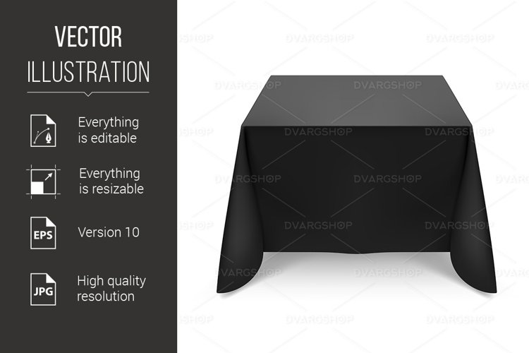 Black tablecloth