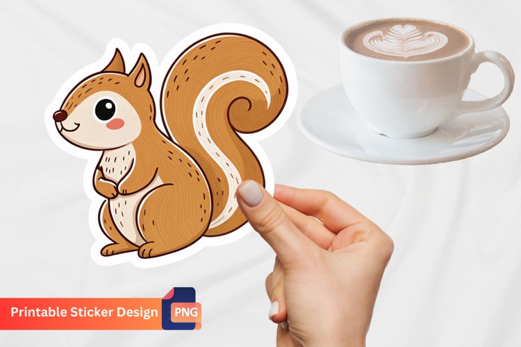 Squirrel Sticker, Nature Sticker, Squirrel Decal, Forest Art