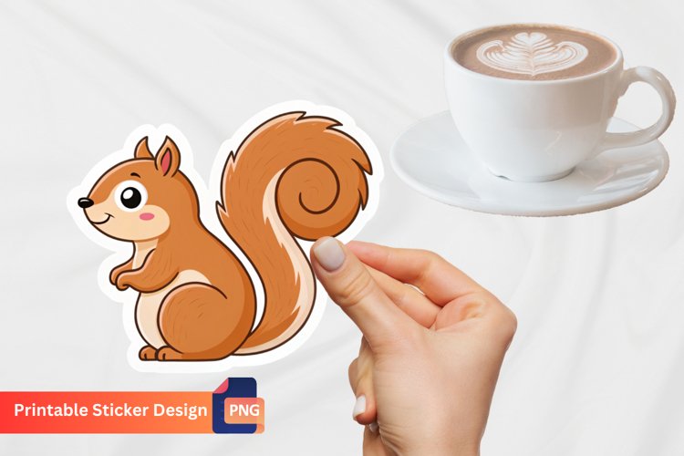 Squirrel Sticker, Nature Sticker, Squirrel Decal, Forest Art