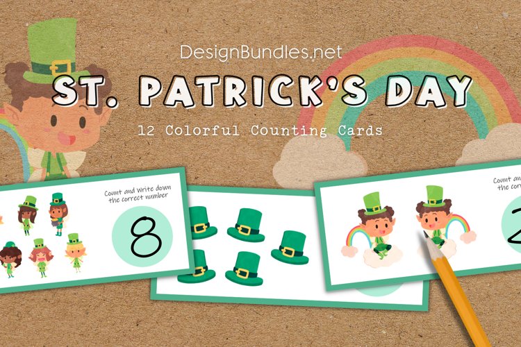 St. Patrick Day's Educational Counting Cards