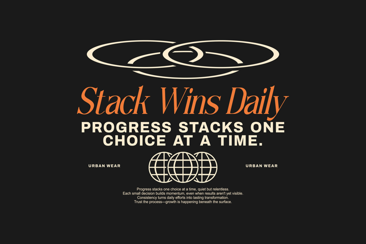 Stack Wins Daily Urban Typography T-shirt Design