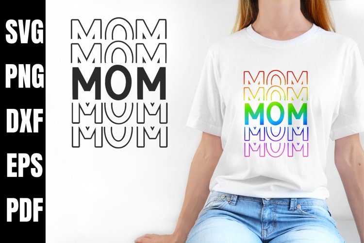Stacked Mom Svg Design 2166292 Svgs Design Bundles