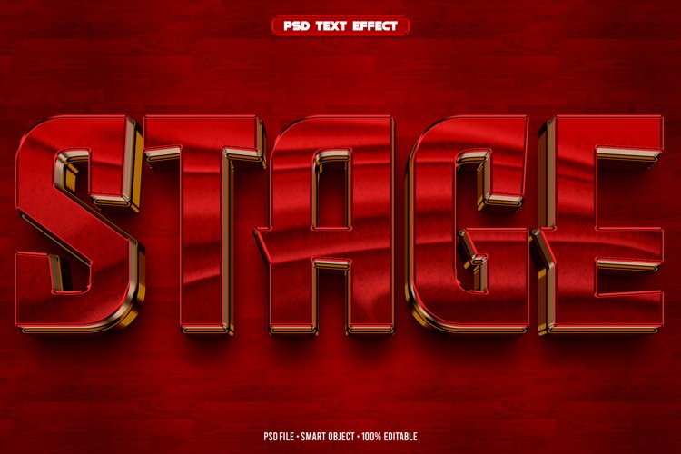 Stage 3D editable text effect