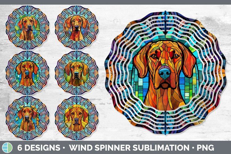 Stained Glass Rhodesian Ridgeback Dog Wind Spinner | Sublima