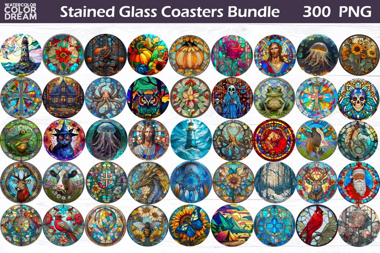 Round Coasters Stained Glass Bundle | Round Coaster Bundle