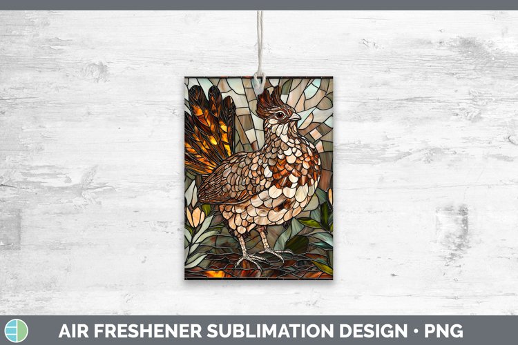 Stained Glass Woodland Grouse Air Freshener Sublimation Car