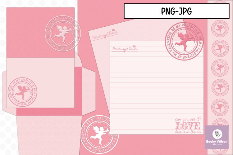 Valentine's Day Stationary Set - Pink