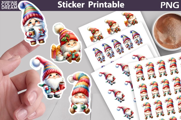 Christmas Gnome Sticker | Christmas Sticker Printable