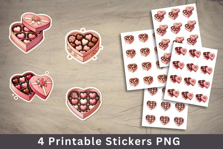 valentine sticker printable - chocolate stickers