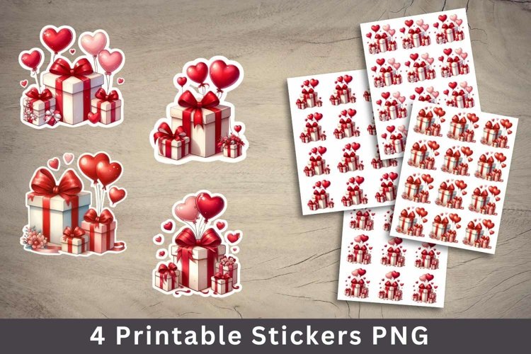 valentine sticker printable - gift wrap stickers