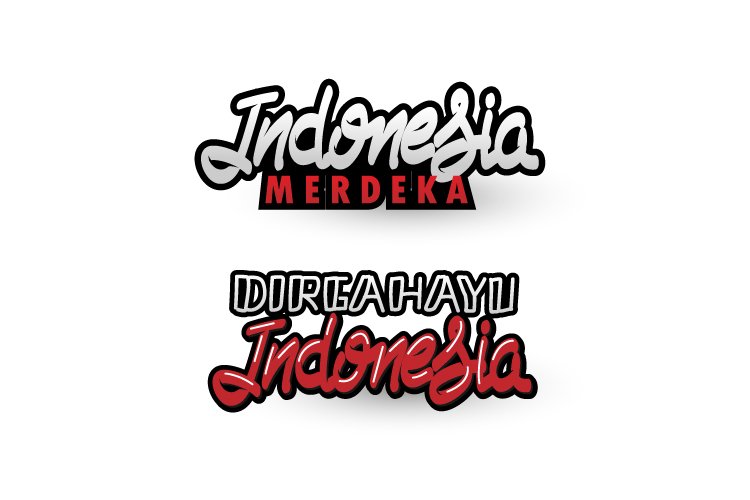 Sticker indonesia independence day design