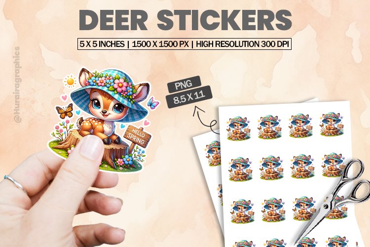 Deer|Printable Animal Sticker (4938661)