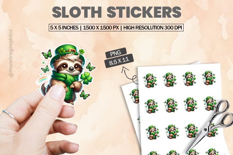 Sloth|Printable Animal Sticker (4960133)