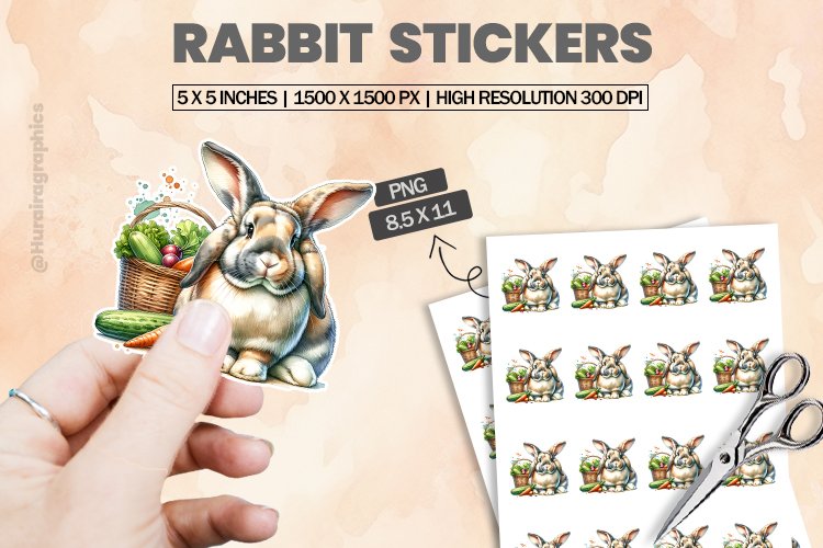 Rabbit|Printable Animal Sticker (4945054)