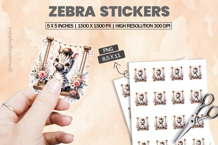 Zebra|Printable Animal Sticker (4959912)