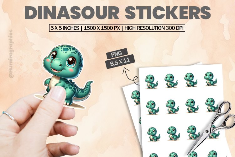 Dinasour|Printable Animal Sticker (4955100)
