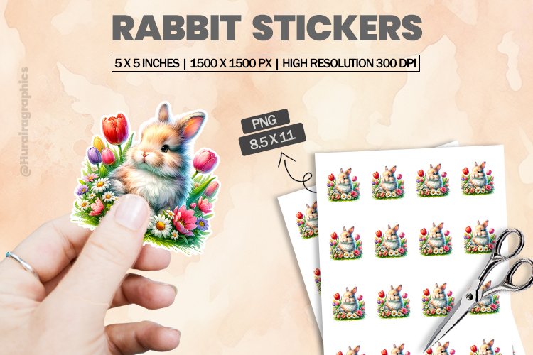 Rabbit|Printable Animal Sticker (4964479)