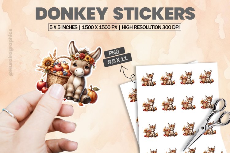 Donkey|Printable Animal Sticker (4952776)