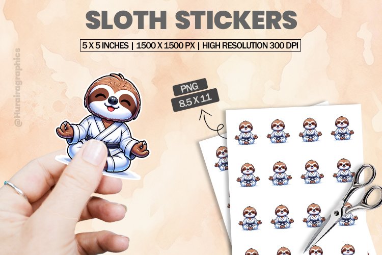 Sloth|Printable Animal Sticker (4950427)