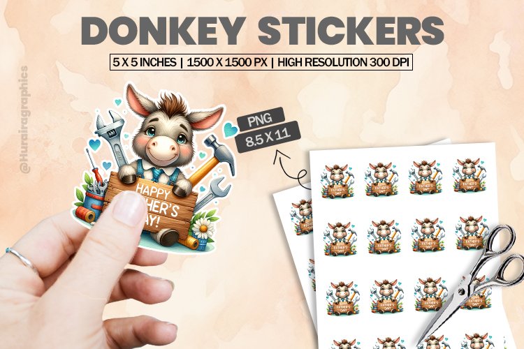 Donkey|Printable Animal Sticker (4938843)