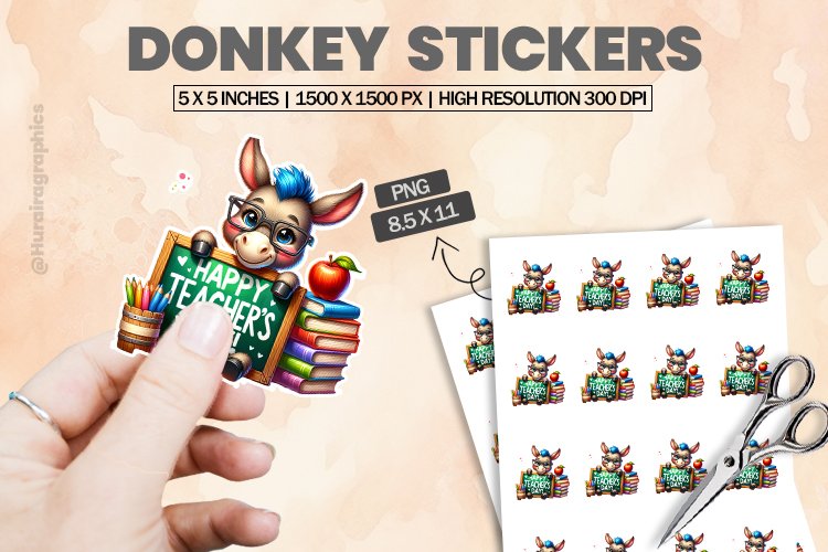 Donkey|Printable Animal Sticker (4938845)