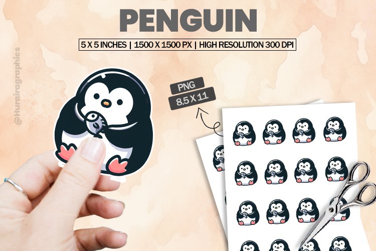 Penguin|Printable Animal Sticker (5030465)