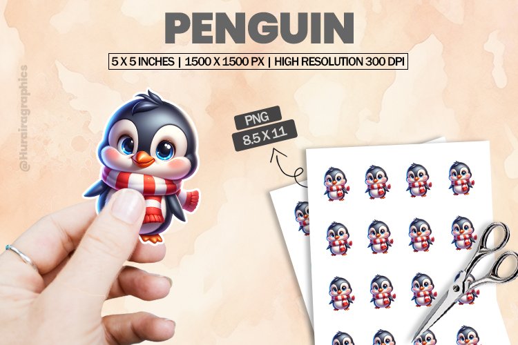 Penguin|Printable Animal Sticker (5030462)