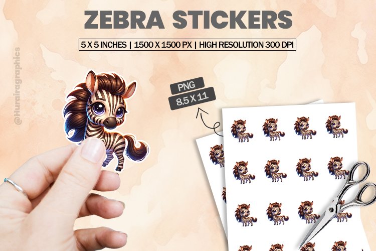 Zebra|Printable Animal Sticker (4949940)