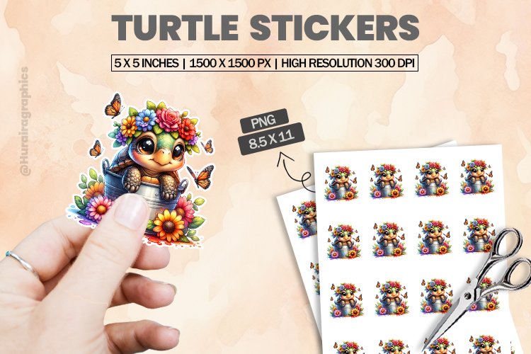 Turtle|Printable Animal Sticker (4960067)