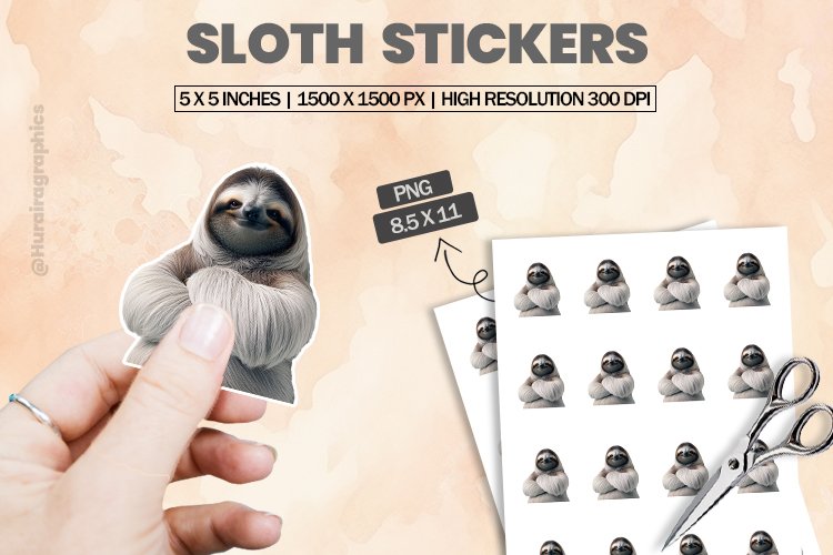 Sloth|Printable Animal Sticker (4950415)