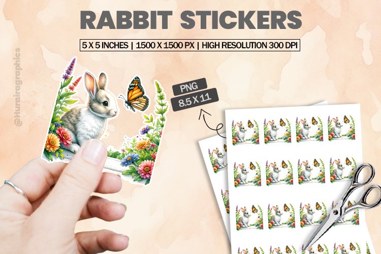 Rabbit|Printable Animal Sticker (4965023)