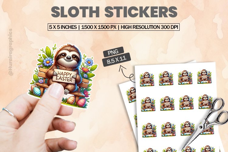 Sloth|Printable Animal Sticker (4960143)