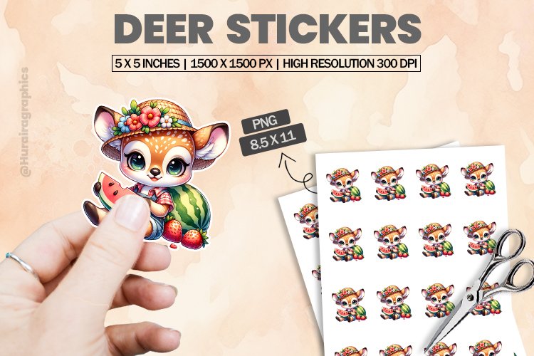 Deer|Printable Animal Sticker (4952640)