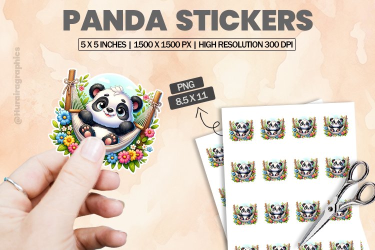Panda|Printable Animal Sticker (4964197)