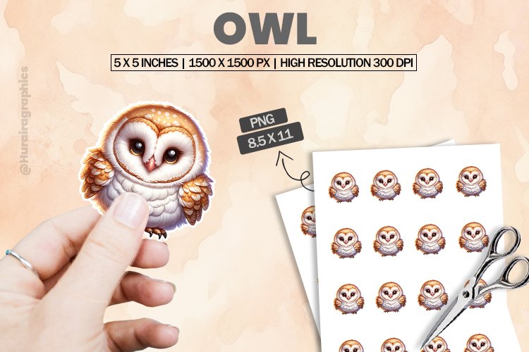 Owl|Printable Animal Sticker (5030270)