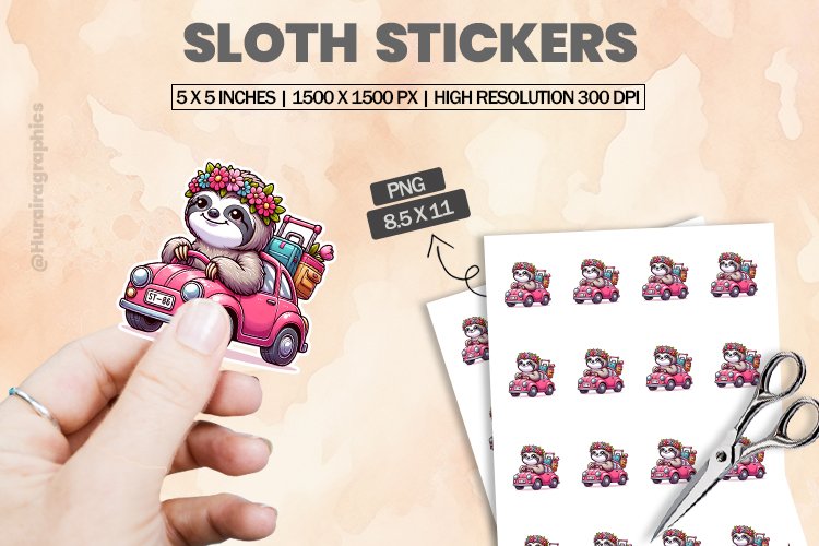 Sloth|Printable Animal Sticker (4960141)