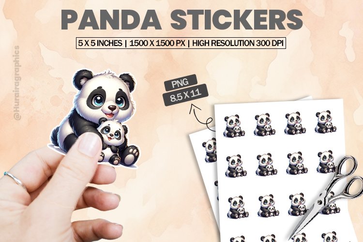 Panda|Printable Animal Sticker (4964199)