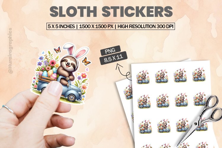 Sloth|Printable Animal Sticker (4950420)