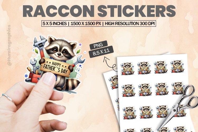 Raccon|Printable Animal Sticker (4965053)