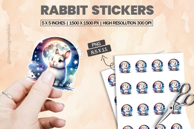 Rabbit|Printable Animal Sticker (4964487)