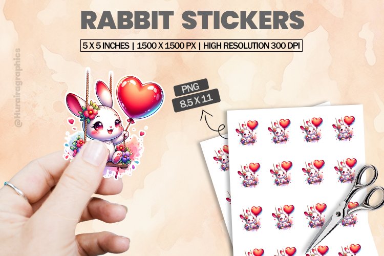 Rabbit|Printable Animal Sticker (4945093)