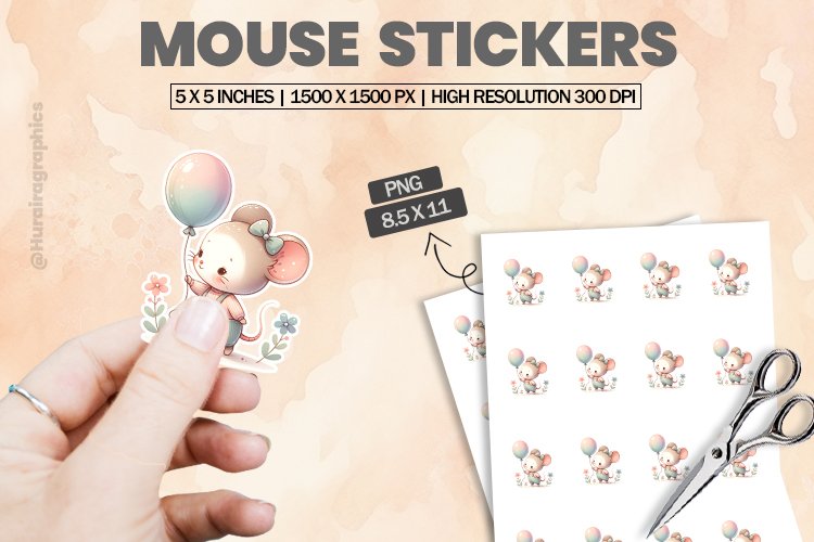 Mouse|Printable Animal Sticker (4964169)