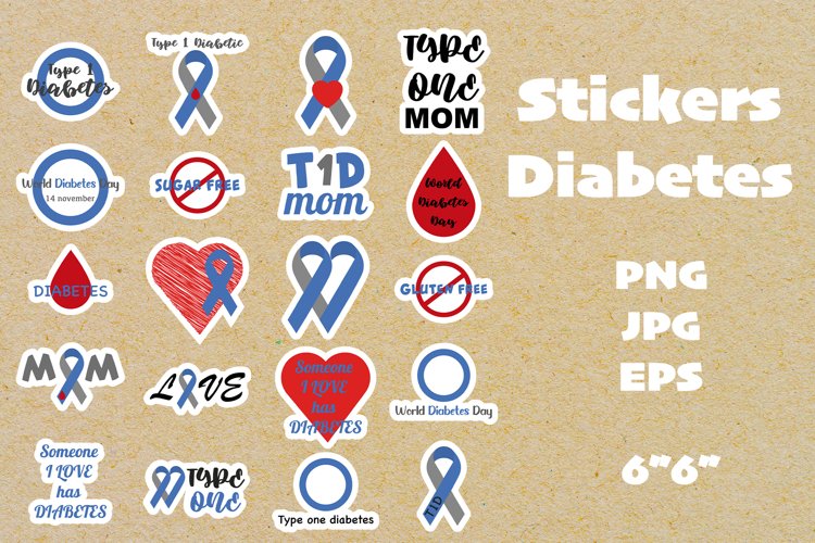 Stickers Diabetes, type 1 diabetes SVG. Best Seller (1543076 ...