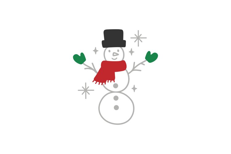 Stickman Snowman SVG Cut File