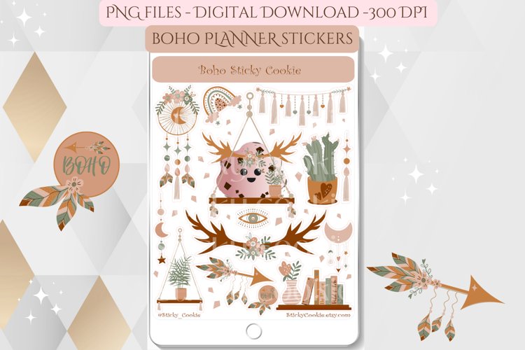 Digital Boho Minimalistic stickers
